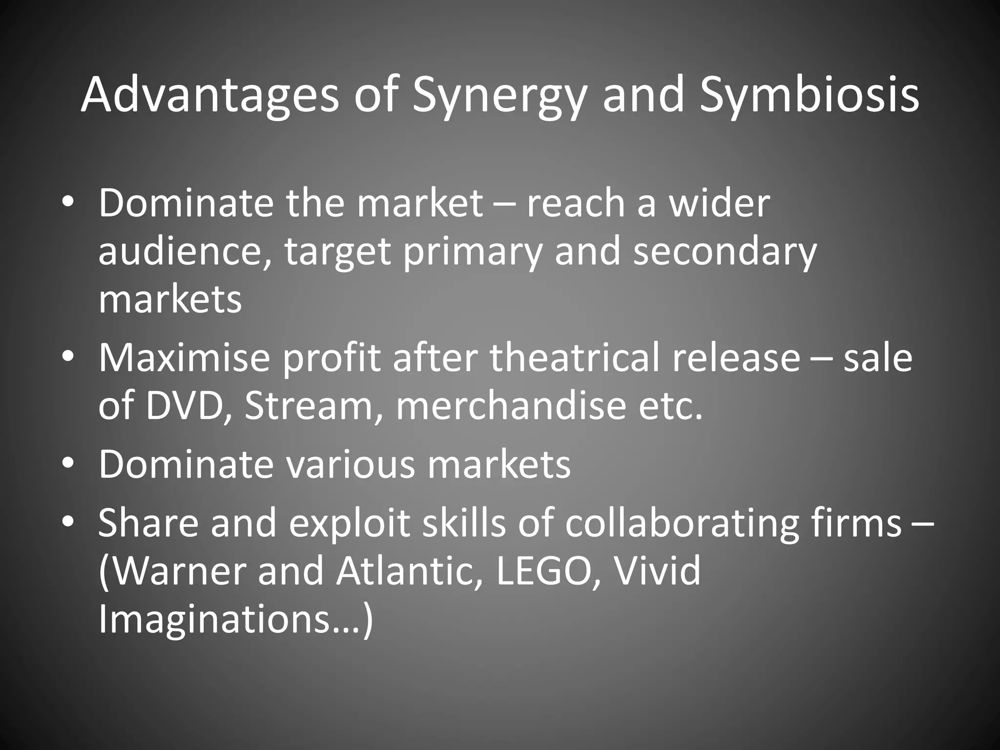 Warner Bros. Synergy and Convergence | PPTX