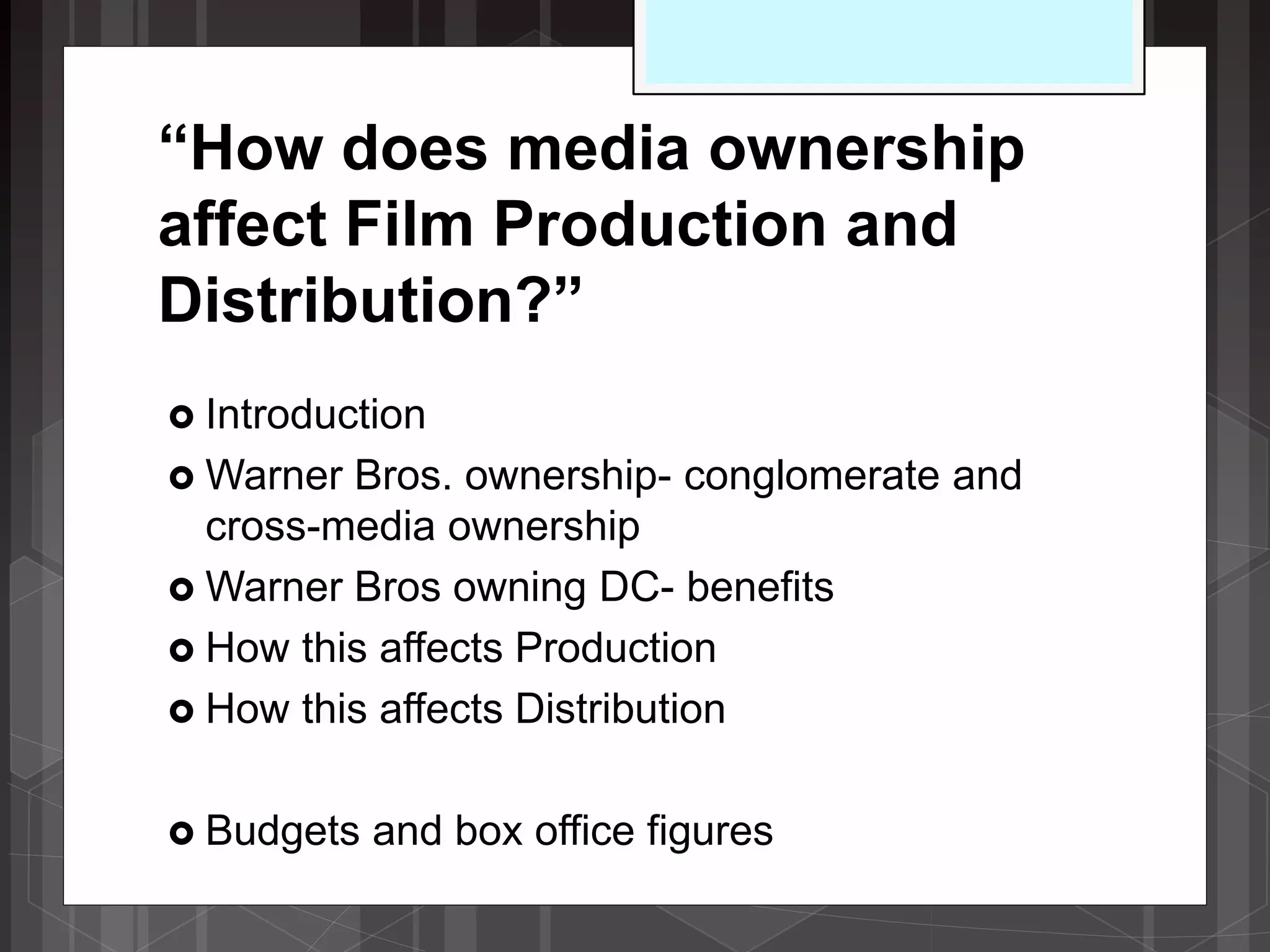 Warner bros. ownership lesson | PPTX