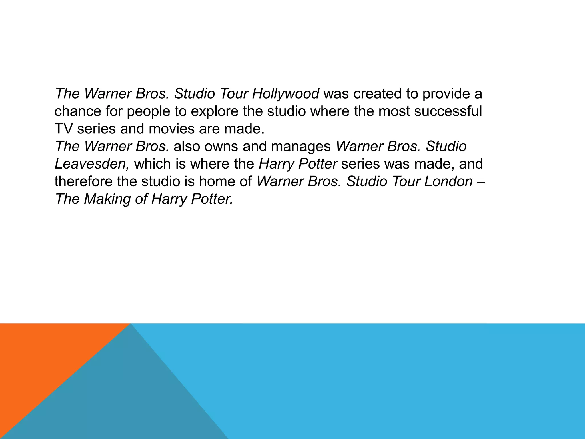 Warner bros. power point | PPTX