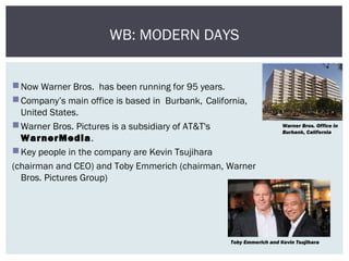 History of Warner Brothers and Belstone Pictures | PPT