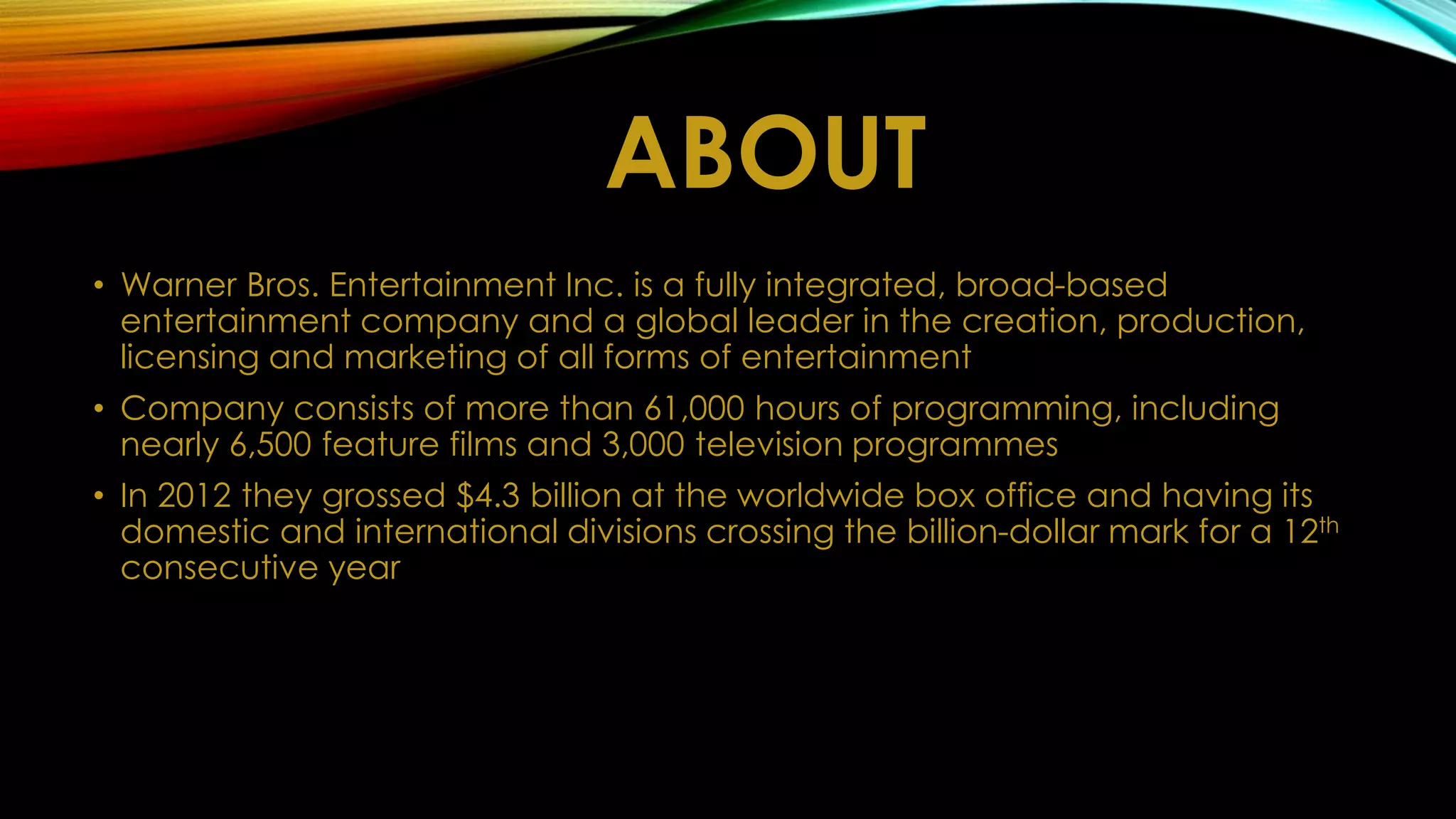 Warner bros media presentation | PPTX