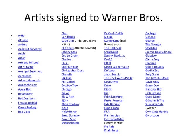 Warner bros presentation | PPT