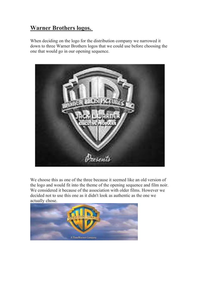 Warner brothers logos | PDF