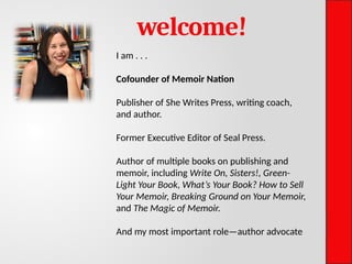 Publishing Your Memoir with Brooke Warner | PPTX