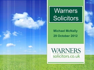 Warners Presenation Distance Selling | PPTX