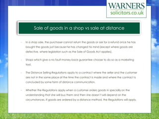 Warners Presenation Distance Selling | PPT