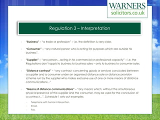 Warners Presenation Distance Selling | PPTX