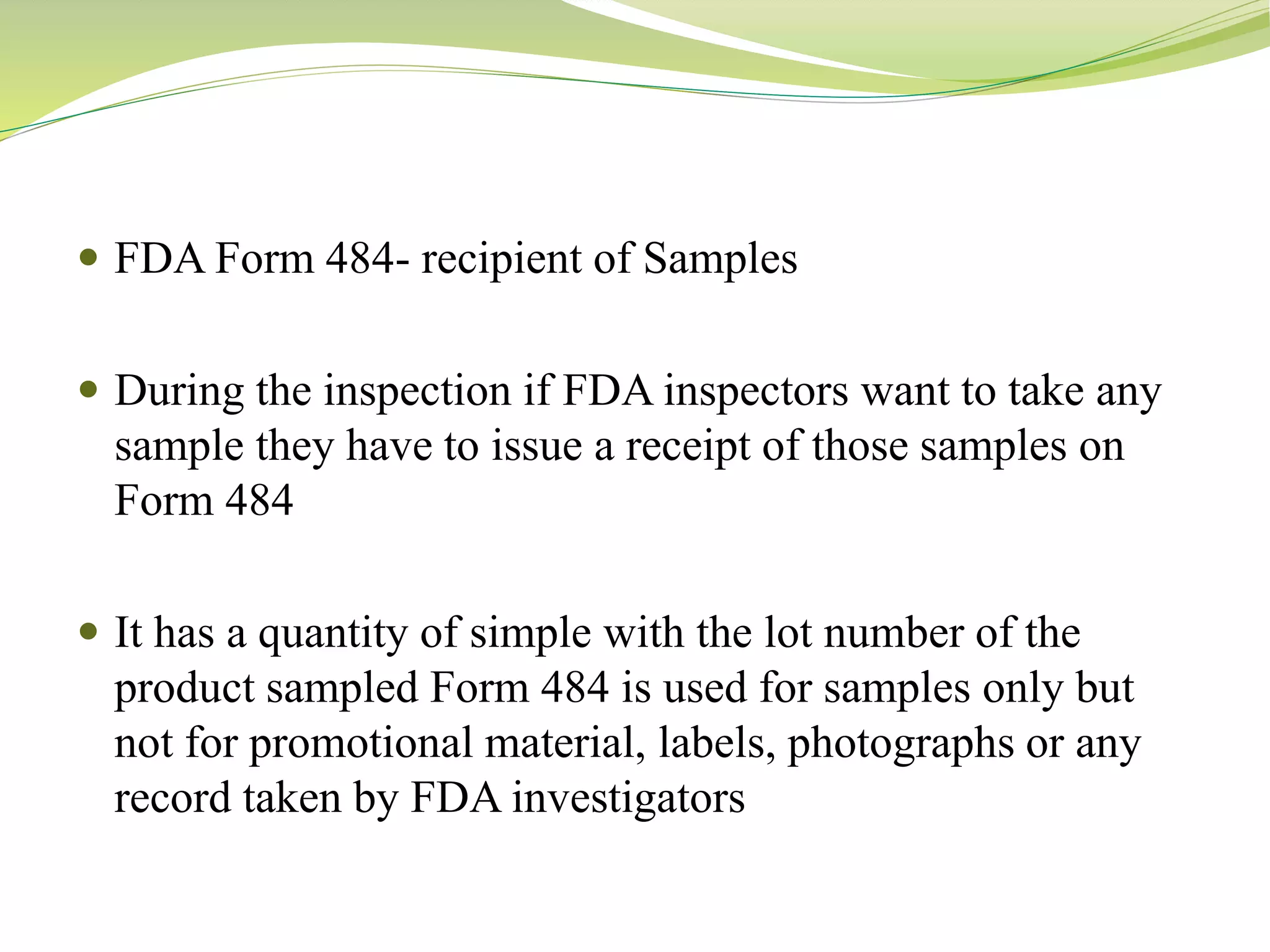 FDA Warning letter | PPTX