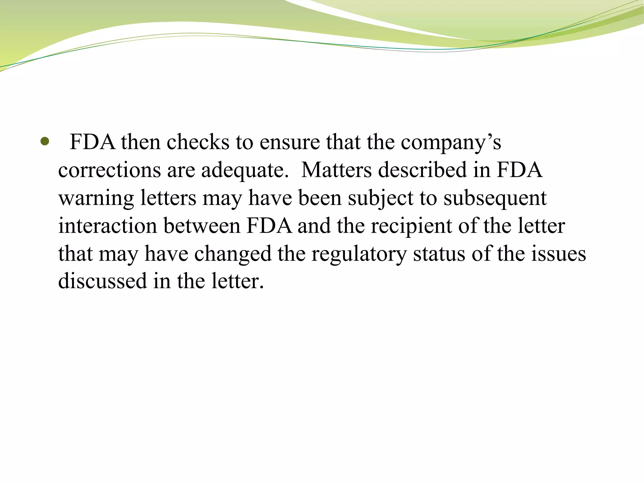 FDA Warning letter | PPTX