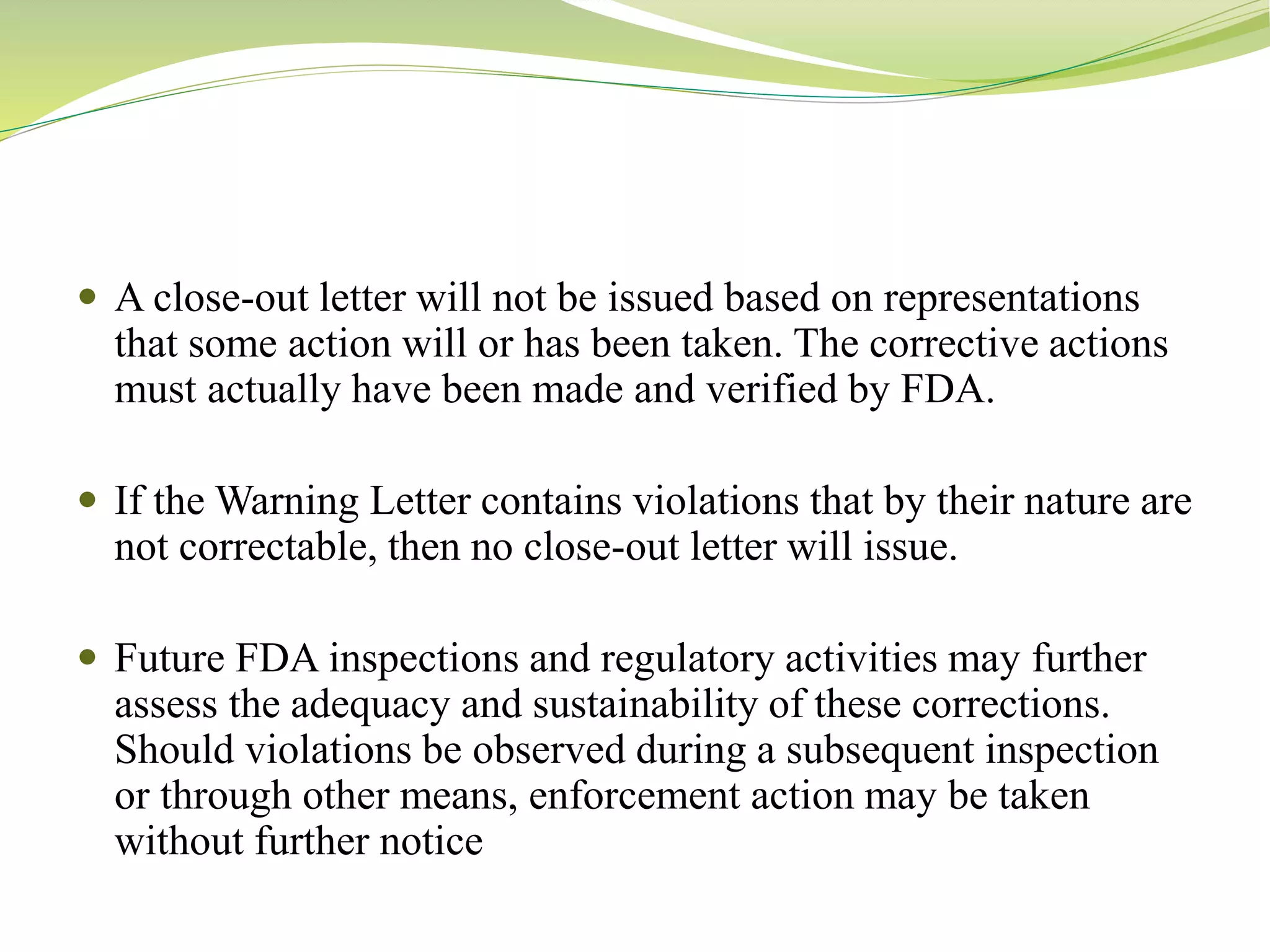 FDA Warning letter | PPTX