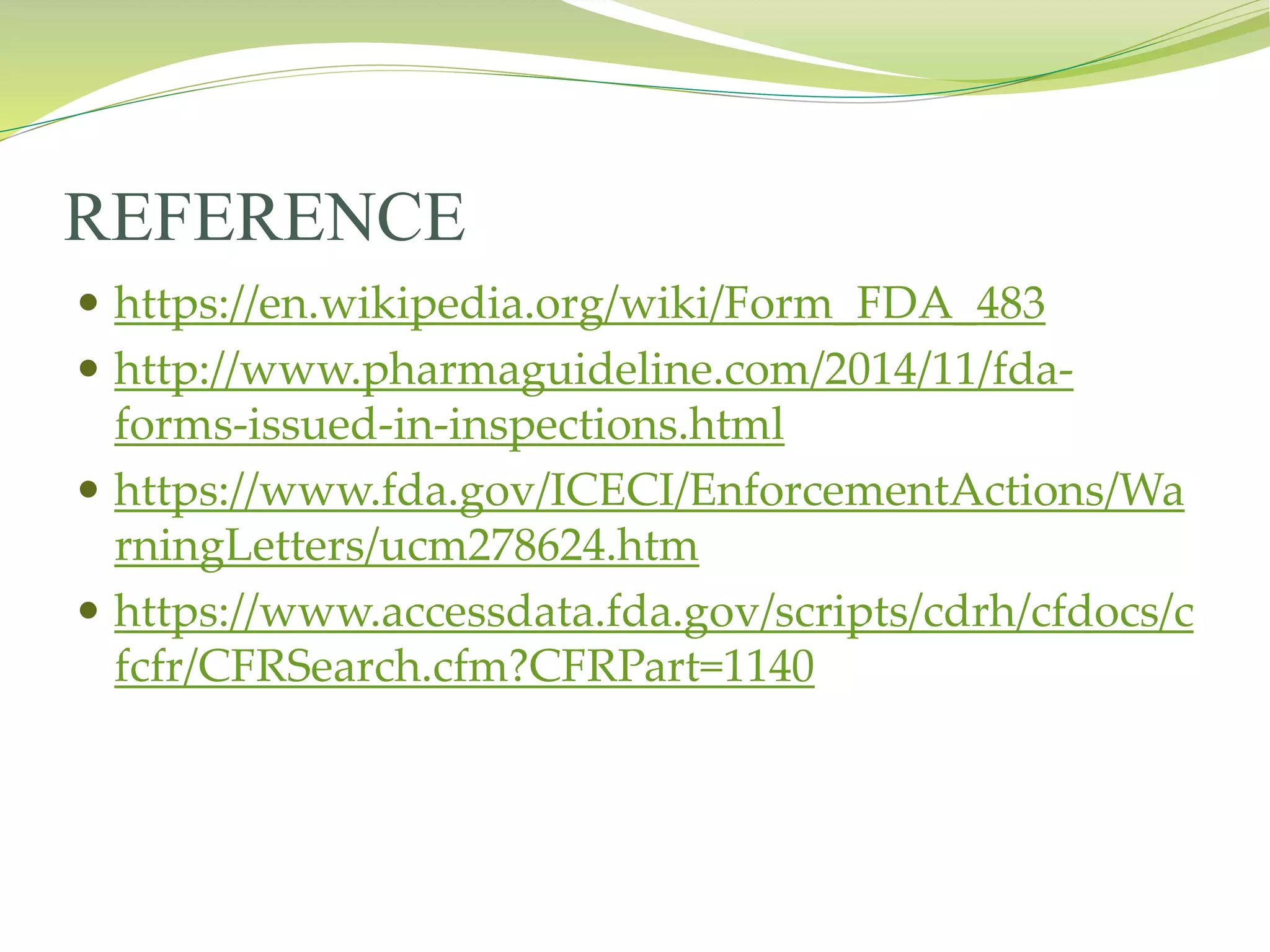 FDA Warning letter | PPTX