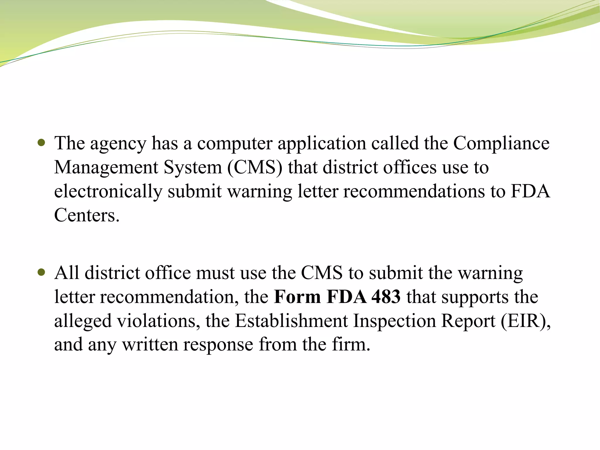 FDA Warning letter | PPTX