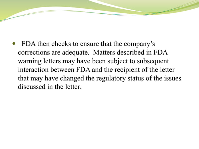 FDA Warning letter | PPT
