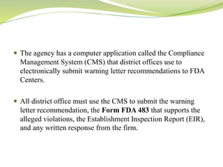 FDA Warning letter | PPTX