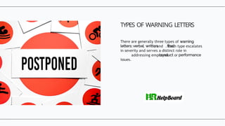 Warning Letter to Employee, Warning Letter Template | PPTX