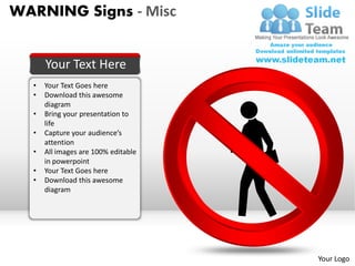 Warning sign misc powerpoint presentation slides ppt templates | PDF