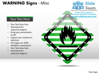 Warning sign misc powerpoint presentation slides ppt templates | PPT