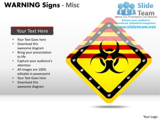 Warning sign misc powerpoint presentation slides ppt templates | PDF