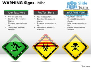 Warning sign misc powerpoint presentation slides ppt templates | PPT