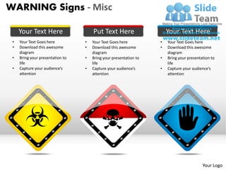 Warning sign misc powerpoint presentation slides ppt templates | PPT