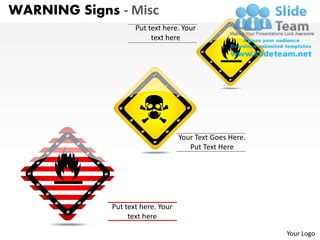 Warning sign misc powerpoint presentation slides ppt templates | PDF