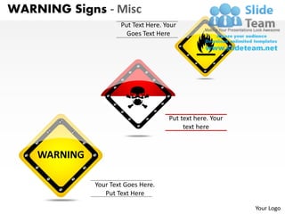 Warning sign misc powerpoint presentation slides ppt templates | PDF