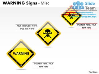 Warning sign misc powerpoint presentation slides ppt templates | PPT