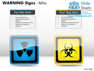 Warning sign misc powerpoint presentation slides ppt templates | PPT