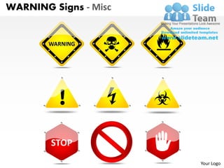 Warning sign misc powerpoint presentation slides ppt templates | PDF