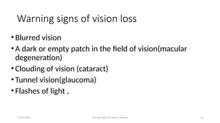 warning signs and symptoms of common ailments which causes disturbance ...