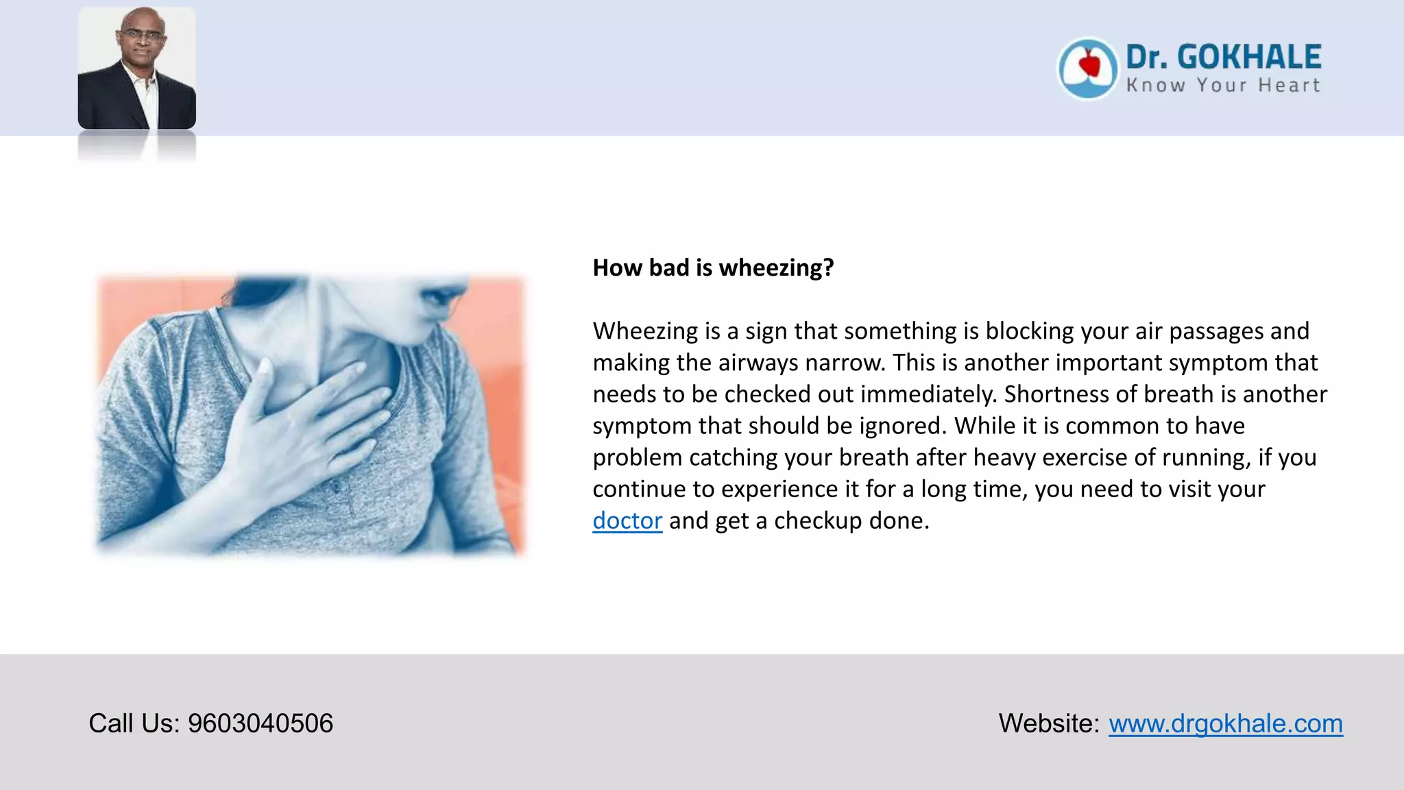 Warning Signs of Lung Diseases | Dr Gokhale | PPTX