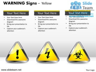 Warning sign yellow powerpoint ppt templates. | PDF