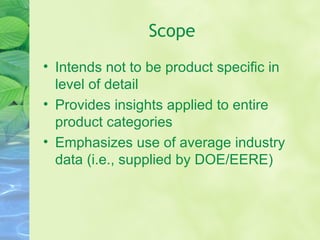 Warn LCA Insulation | PPT