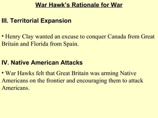 War of 1812_causes | PPT | Death, Injury, or Military Conflict ...