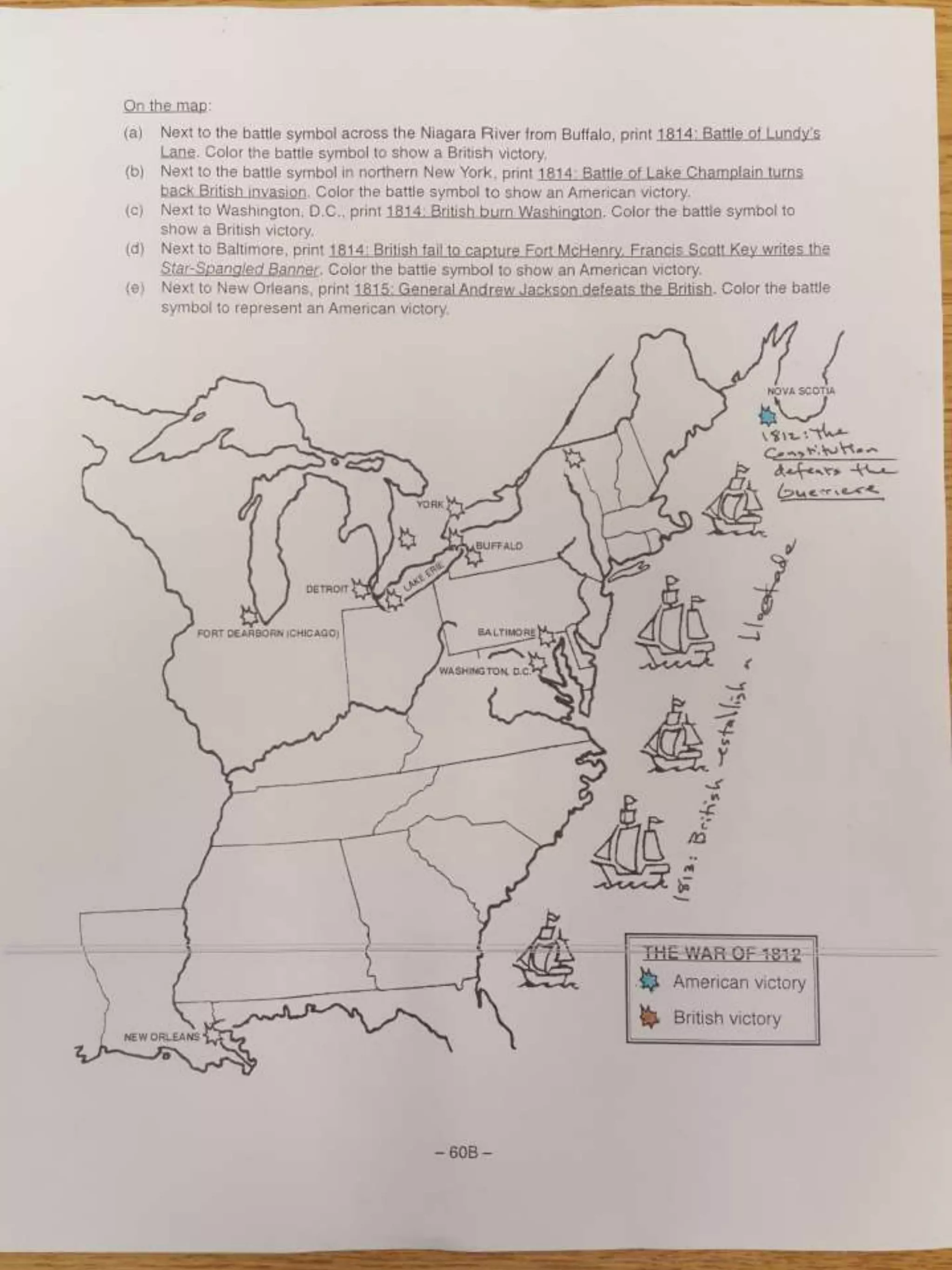 War of 1812 map | PPTX