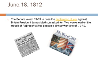 War of 1812 Timeline | PPTX