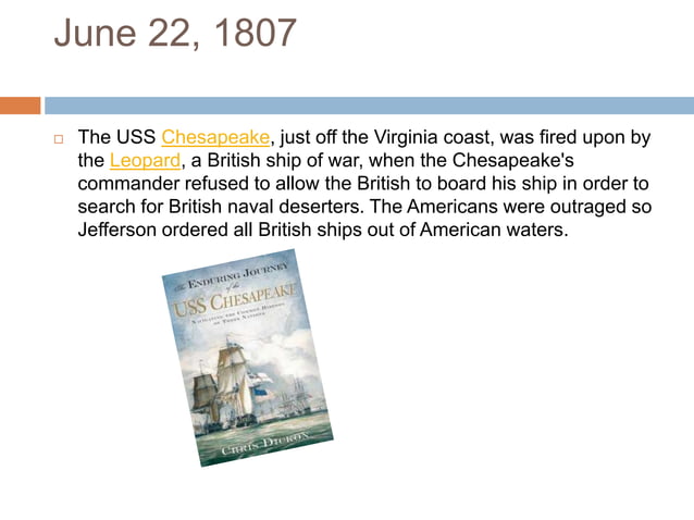 War of 1812 Timeline | PPTX | Death, Injury, or Military Conflict ...