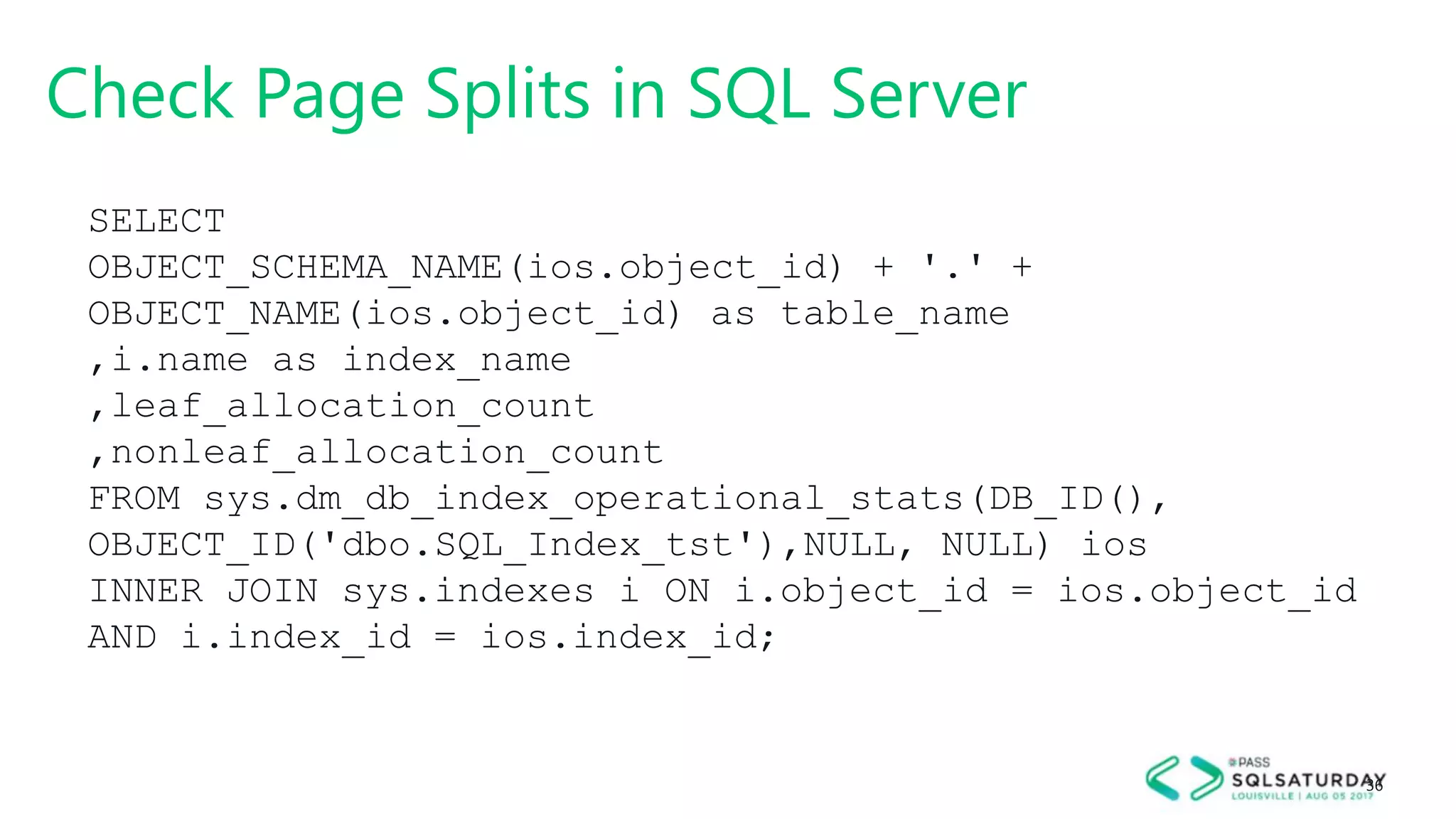 Oracle vs. SQL Server- War of the Indices | PPT