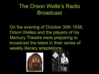 War of the worlds radio drama | PPT