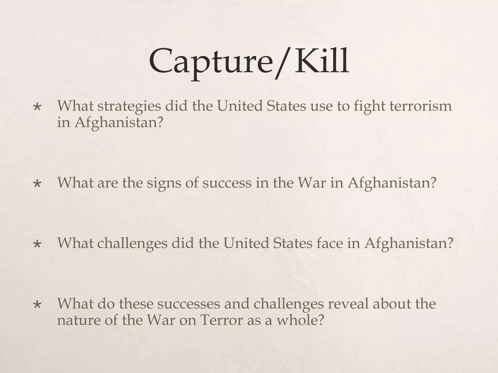 War on Terror: Afghanistan | PPTX