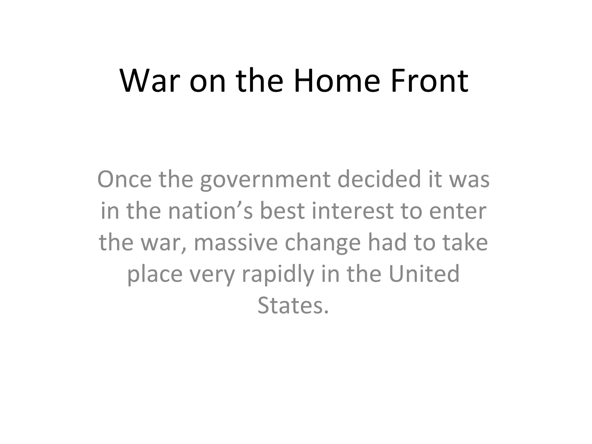 War On The Home Front | PPT | Death, Injury, or Military Conflict ...
