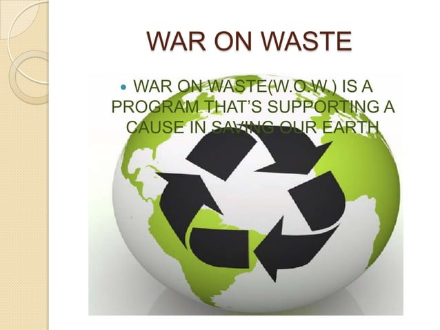 War on waste | PPTX