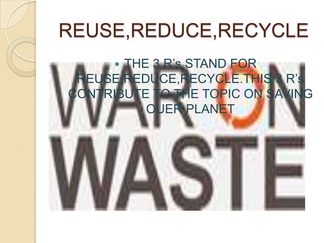 War on waste | PPTX