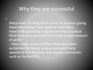 Warp Films | PPTX | Media Industry | Industries