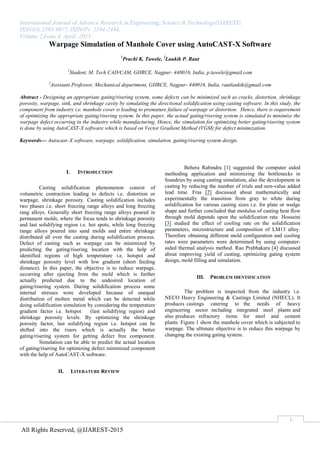 Warpage simulation of manhole cover using auto cast x software | PDF | Physics | Science