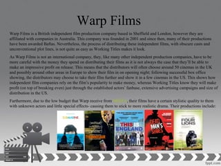 Warp and Working Titles | PPT
