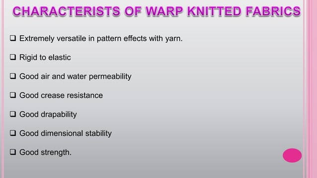 Warp knitting working process. | PPT
