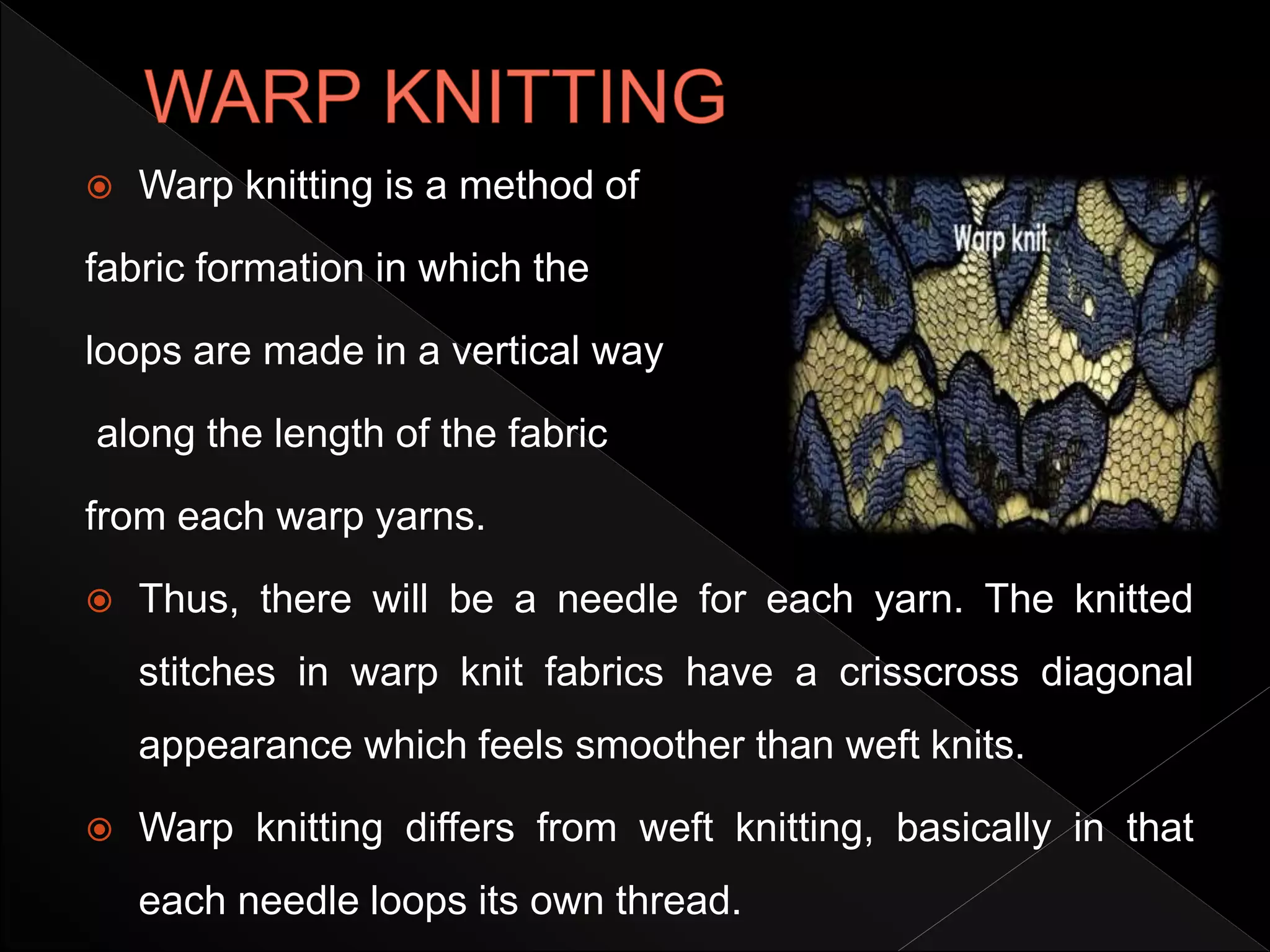 Warp knitting | PPTX