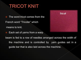 Warp knitting | PPTX