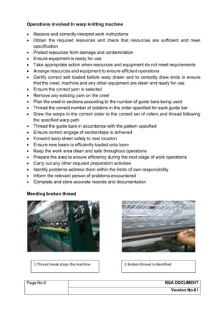 Warp knitting module | PDF